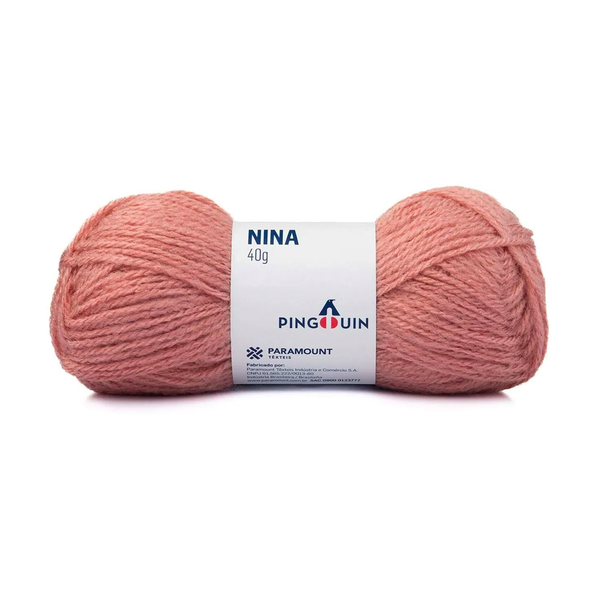 Fio Linha Lã Nina Pingouin - 40g - 3391 - Pastel Rose