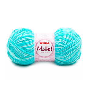 Fio Linha Lã Mollet Círculo - 100g - 9113 - Cascata