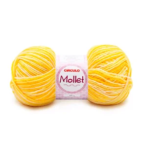 Fio Linha Lã Mollet Círculo - 100g - 9368 - Raio de Sol