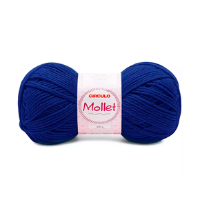 Fio Linha Lã Mollet Círculo - 100g - 512 - Azul Bic