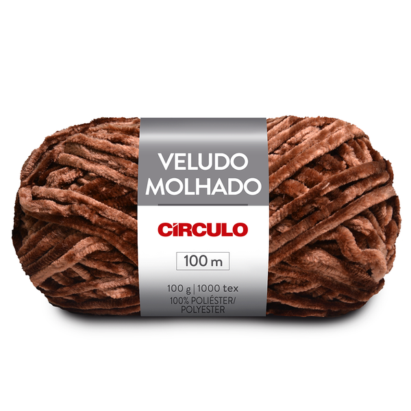 Fio Linha Lã Veludo Molhado Círculo - 100g - 854 - CHOCOLATE