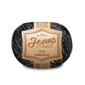 Fio Linha Jeans Circulo - 100g - 8738 - Preto