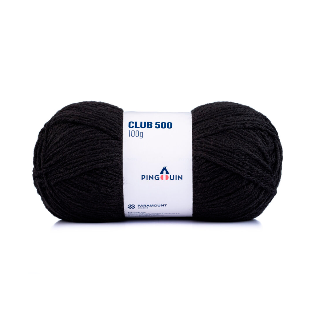 Fio Linha Club 500 Pingouin 100g - 100 - preto