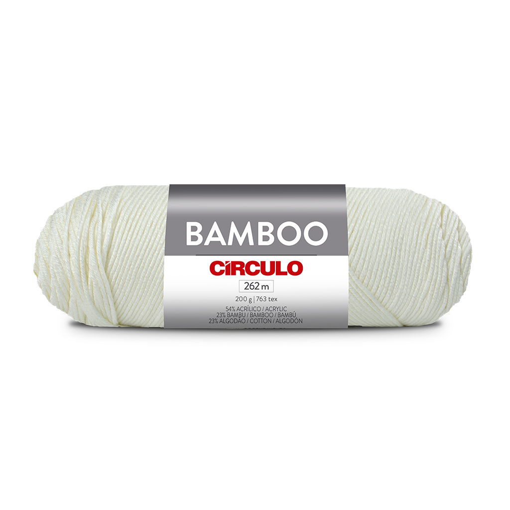 Fio Linha Lã Bamboo Círculo - 200g - 8001 - Branco
