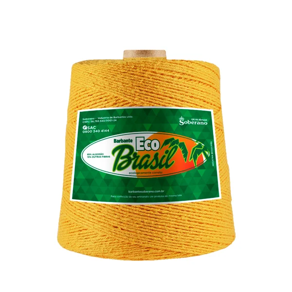 Barbante Soberano Eco Brasil 6 - 700g 13 - Amarelo Forte