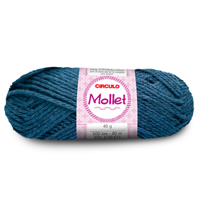 Fio Linha Lã Mollet Círculo - 40g 2423 - Mergulho (Fibra Negra)