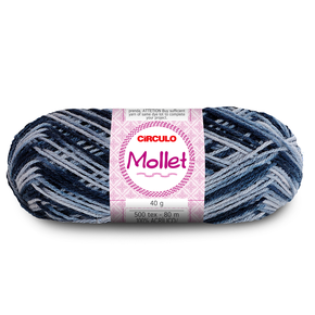 Fio Linha Lã Mollet Círculo - 40g 9199 - Nublado