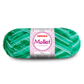 Fio Linha Lã Mollet Círculo - 40g 9440 - Quartzo Verde