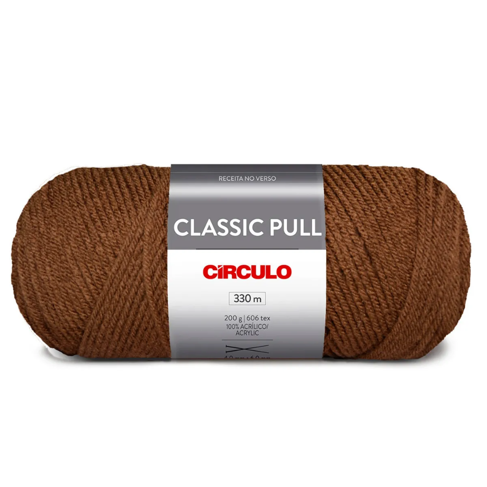 Fio Linha Lã Classic Pull Círculo 200g - 7537 - Marrom