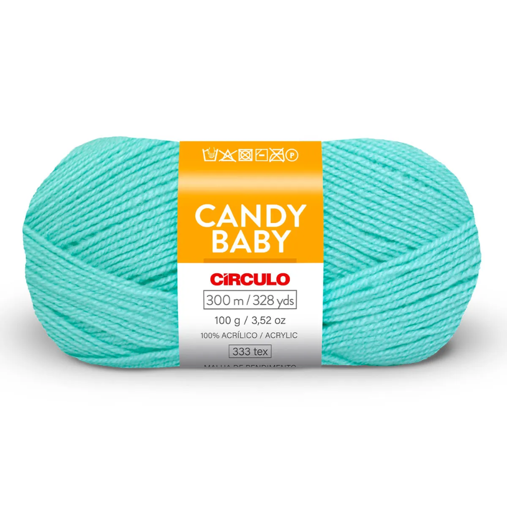 Fio Linha Lã Candy Baby Círculo 100g - 2508- Aquamar