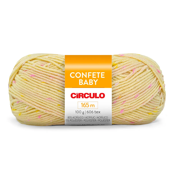 Fio Linha Lã Confete Baby Círculo 100g - 1114 – Amarelo Candy