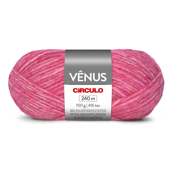 Fio Linha Lã Vênus Circulo 100g - 9331- Rosa da Vez