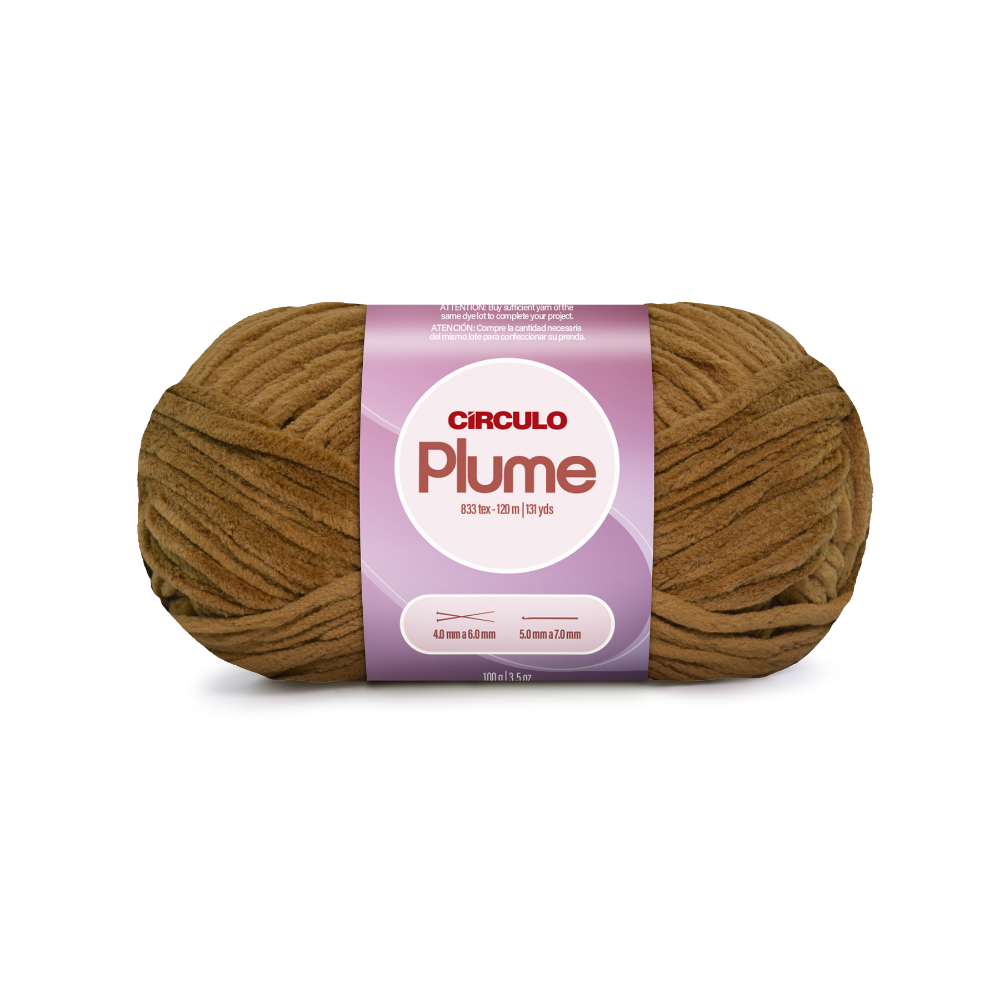 Fio Linha Lã Plume Círculo - 100g - 7154 - Saibro