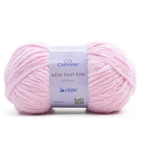Fio Linha Lã New Fast Fini Cisne - 100g - 2801 - Rosa