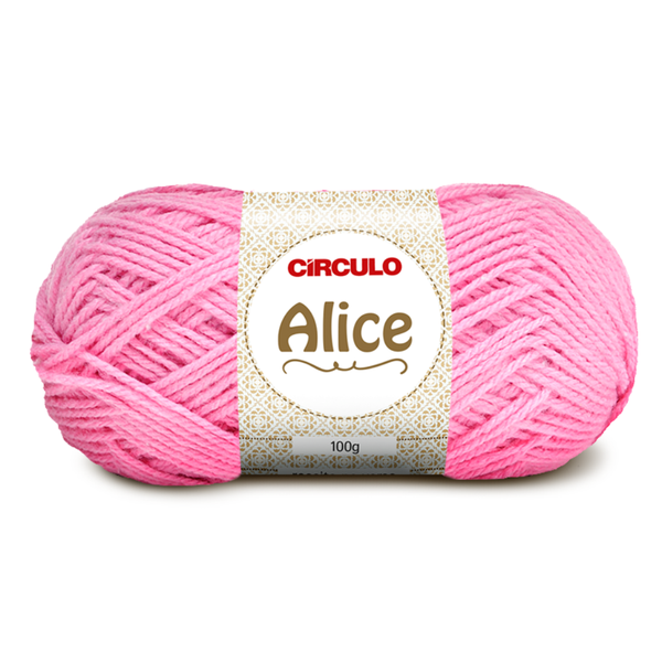 Fio Linha Lã Alice Circulo 100g - 355 - Rosa Candy