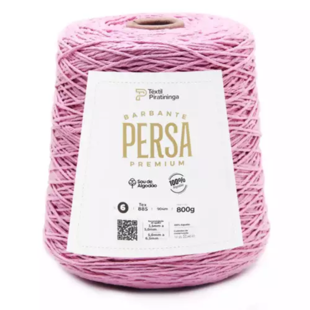 Barbante Persa Premium Piratininga 6 800g - 085 - Chiclete