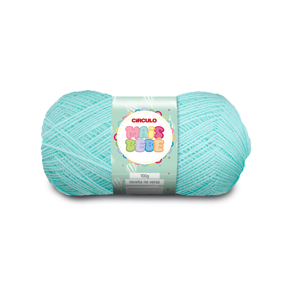 Fio Linha Lã Mais Bêbe Círculo 100g - 550 - Verde Candy