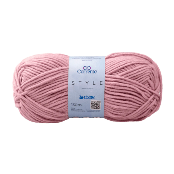 Fio Linha Lã Style 100g Cisne Corrente - 01708 - Rosa