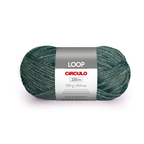 Fio Lã Loop Círculo 100g - Efeito Escovado e Moderno - 8104 - Atmosfera